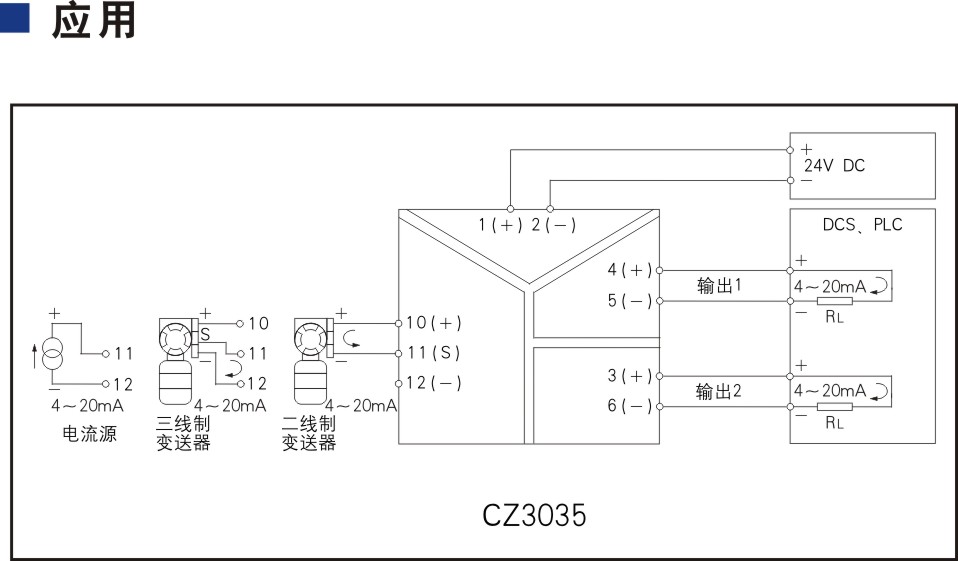 CZ3035-一进二出 模拟量输入隔离器-上海辰竹仪表有限公司
