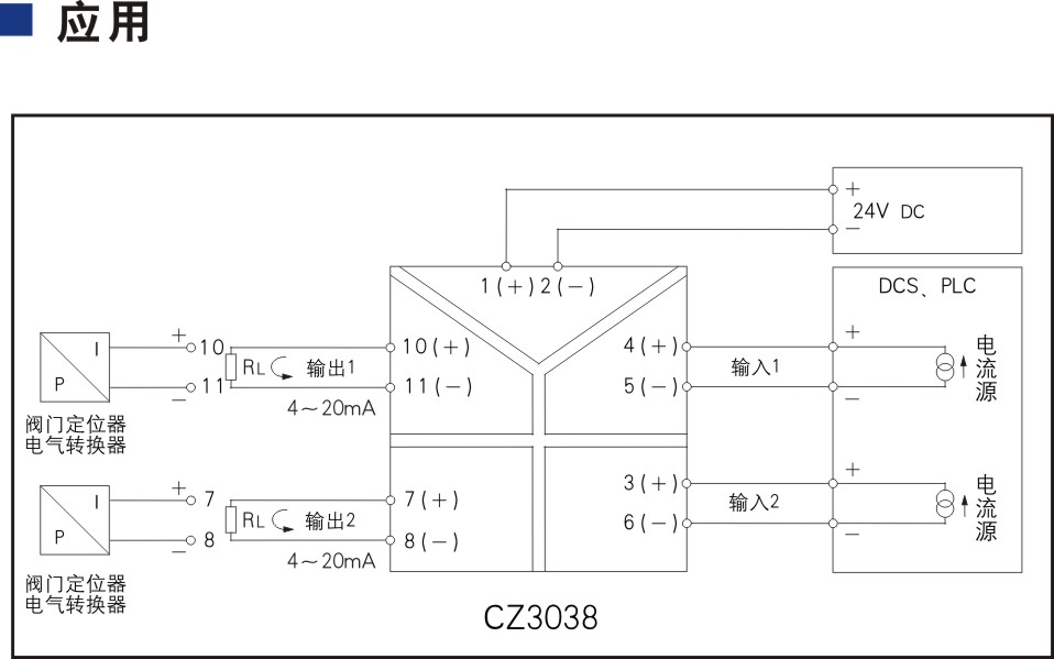 CZ3038-二进二出 模拟量输出隔离器-上海辰竹仪表有限公司