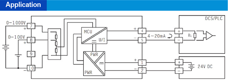 CZDL-VDC-400-DC voltage input,power Transmitter(1 channel)-上海辰竹仪表有限公司