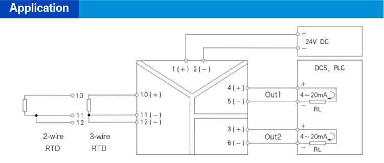 CZ3076-1 input 2 outputs RTD Input Signal Isolator-上海辰竹仪表有限公司