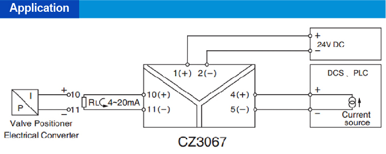 CZ3067-1 input 1 output Analog Output Signal Isolator-上海辰竹仪表有限公司